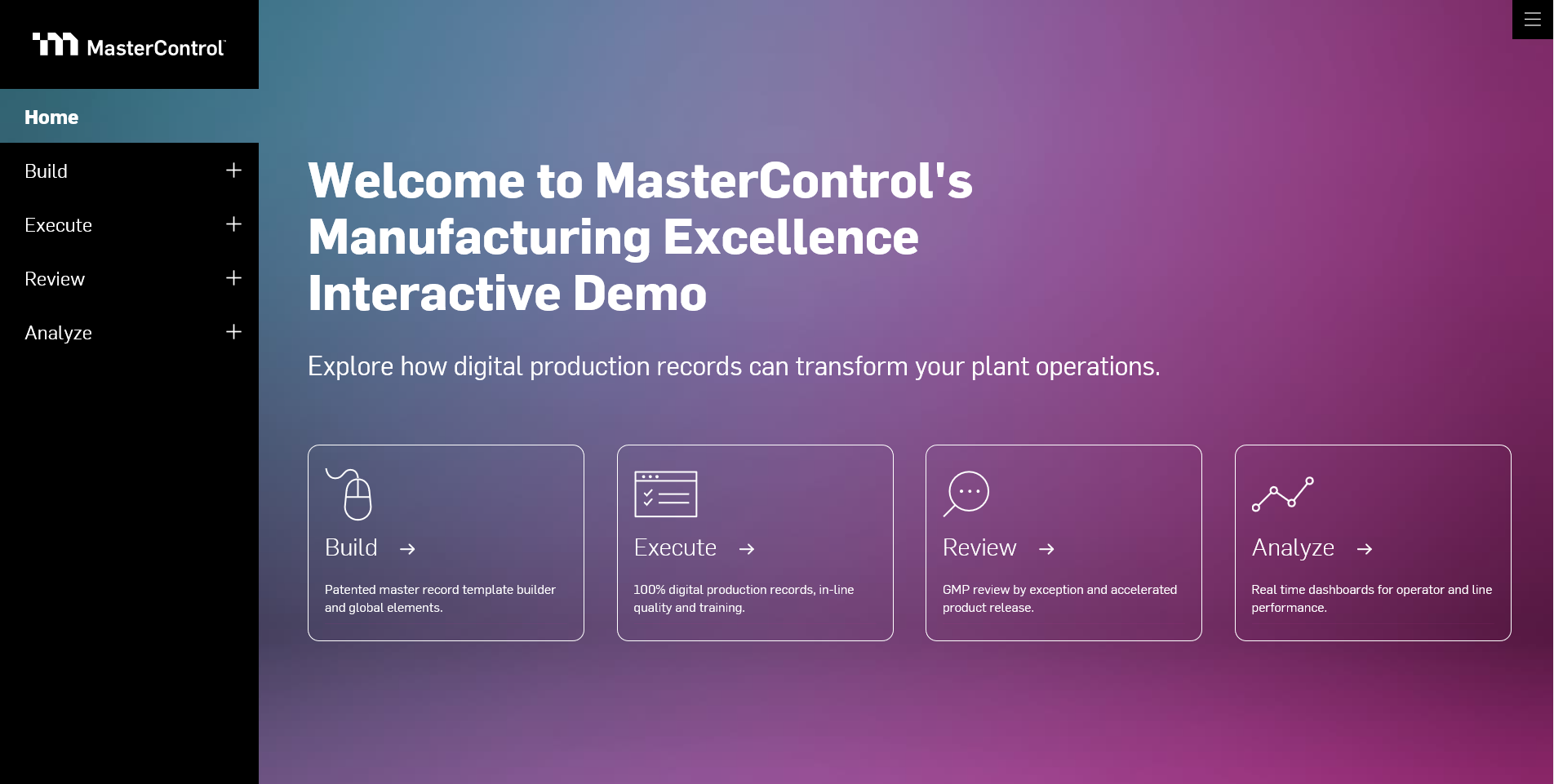 MasterControl Mx Interactive Demo | SeerPharma